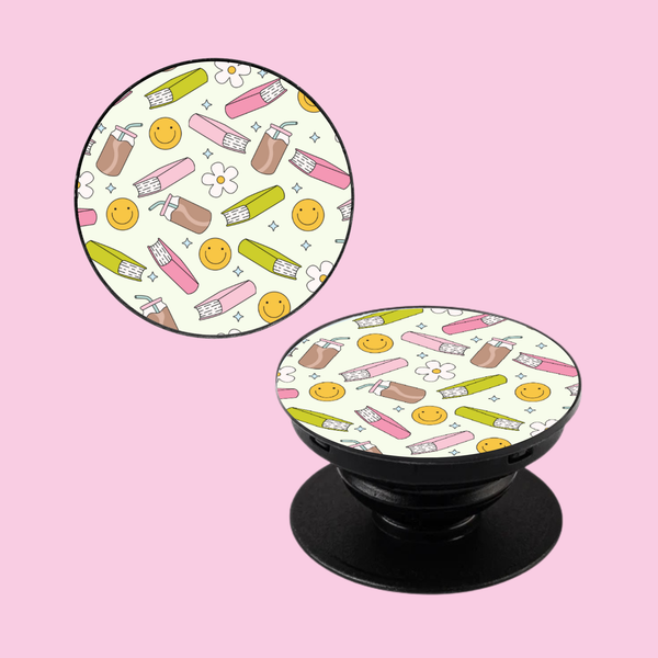 Smiley Books Pop Socket – Willow and Co. Crafted Creations