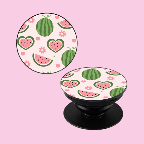 Watermelon Hearts Pop Socket – Willow and Co. Crafted Creations
